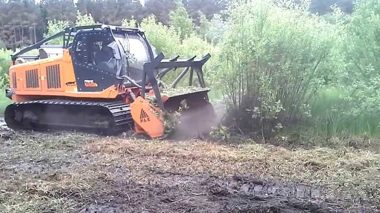 PrimeTech PT-300 forest mover, mulcher with Prime Tech PT300 FAE wood ...