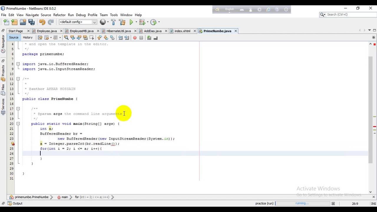 How To Define Prime Number In Java Using Netbeans Edit Youtube 4406