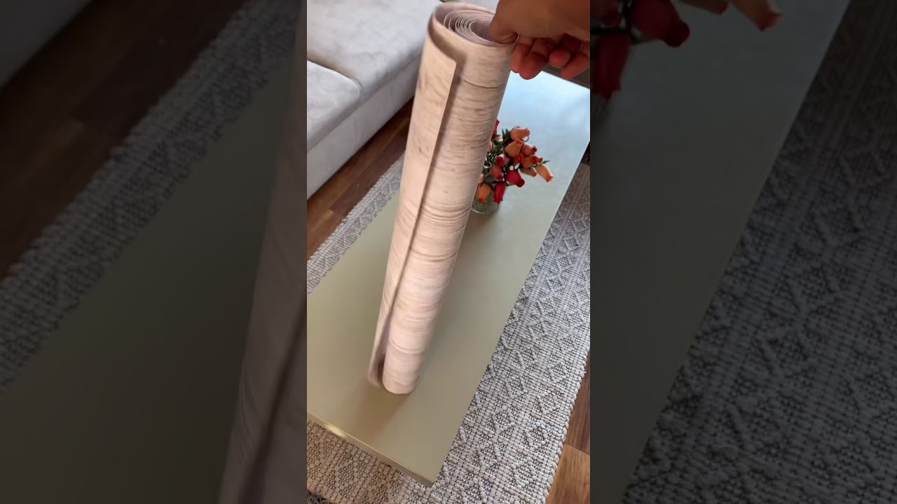 DIY table makeover / Apply self adhesive vinyl - YouTube