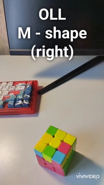 OLL algorithm M - shape (right) - YouTube