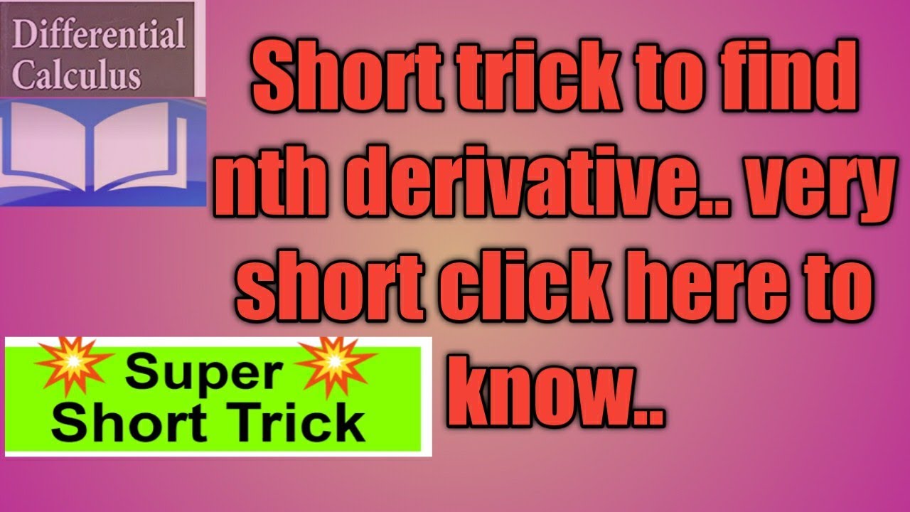 Successive differentiation calculus - 4||1st method to find nth ...