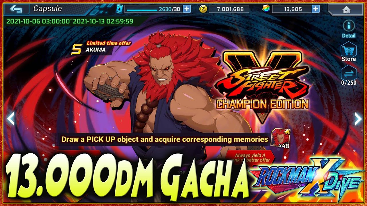 🔥 13.000dm GACHA AKUMA / CHUN LI - Colab Street Fighter V x ROCKMAN X ...