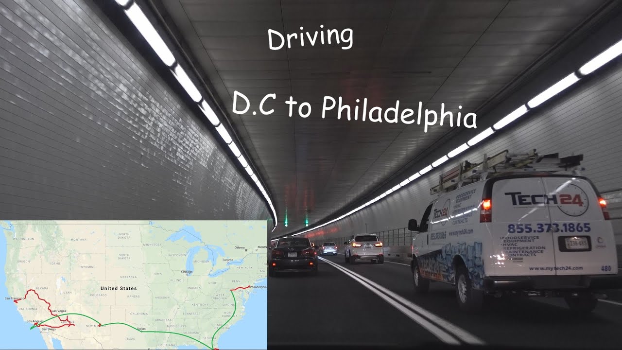 Driving from Washington DC - to Philadelphia - YouTube