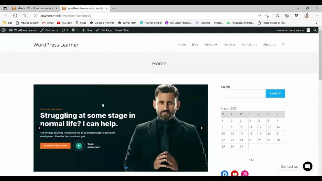 27 How to add footer menu in WordPress website without plugin _ footer menu in wordpress - YouTube