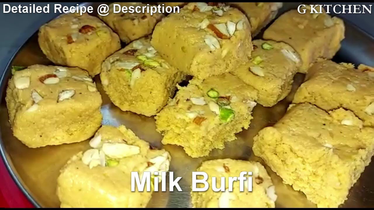 Milk Burfi | Malai Burfi | Milk Sweet | Dhoodh Burfi | Malai Cake ...