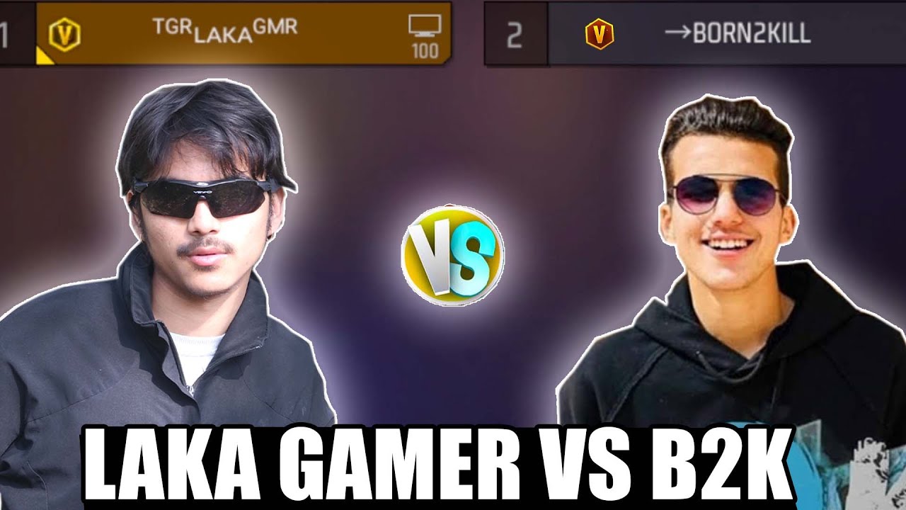Laka Gamer vs B2K 😱 only Awm Challenge With B2K😡 Garena free fire - YouTube