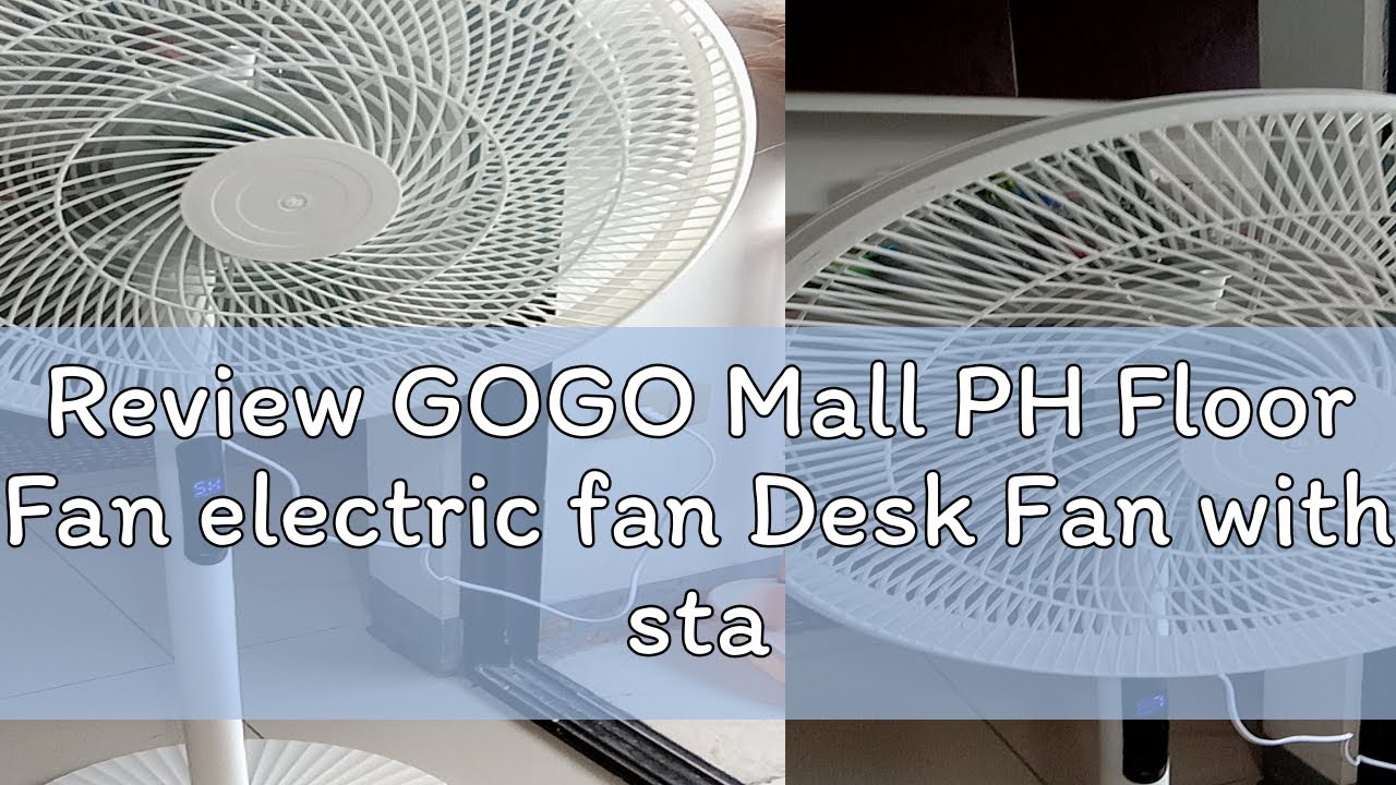 Review GOGO Mall PH Floor Fan electric fan Desk Fan with stand Remote ...
