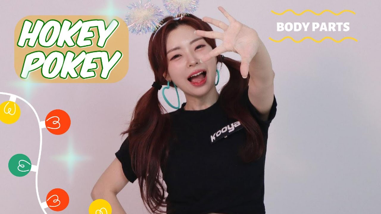 HOKEY POKEY - body parts(hands, foot, head) / action song / KIDS DANCE ...
