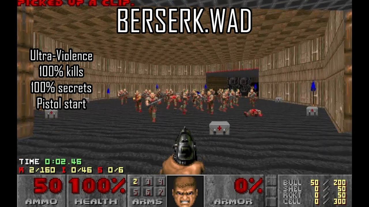 Doom: BERSERK.WAD (UV-MAX) - YouTube
