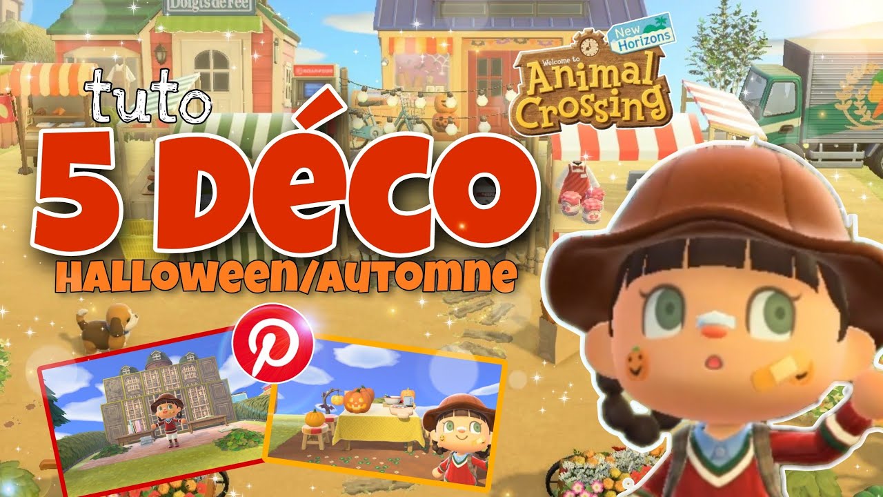 TUTO ~ 5 déco pour Halloween/automne 🎃🍂 ~ Animal crossing new horizons ...
