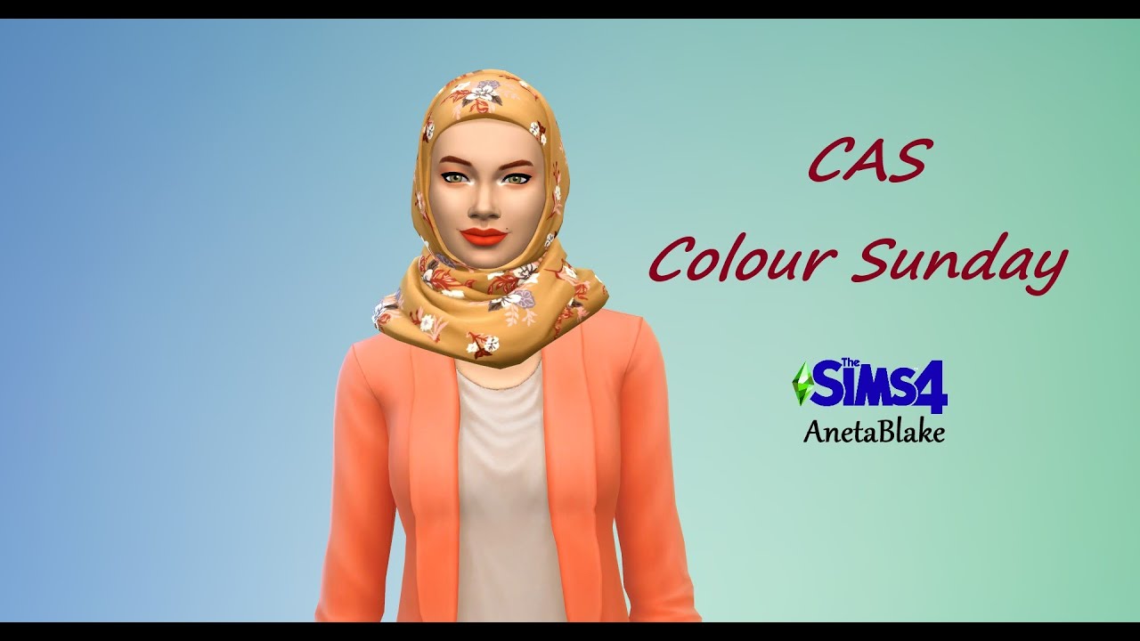 The Sims 4 - CAS Colour Sunday - Orange 🧡 - YouTube