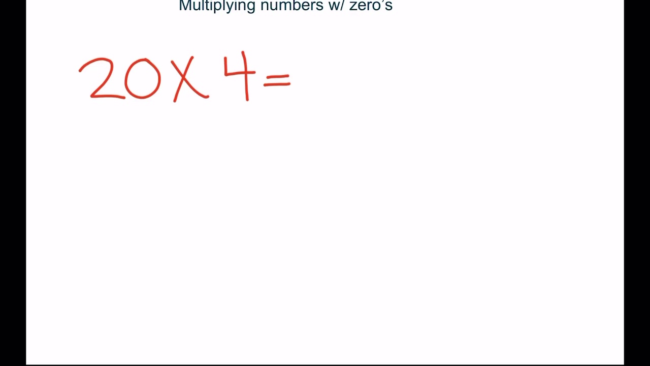Multiplying numbers with zeros-patterns in multiplication - YouTube