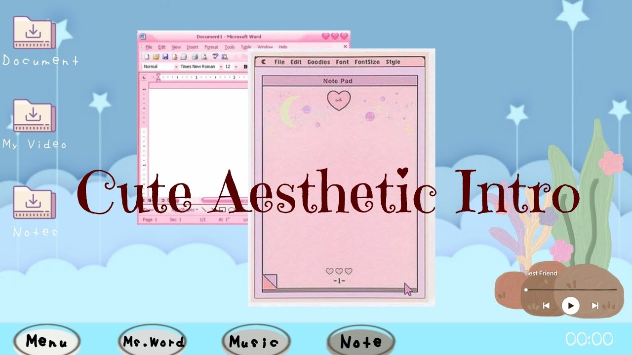 Cute Aesthetic Intro Template💕 | Iniza - YouTube