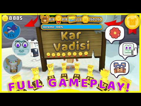 SUPER BEAR ADVENTURE NASIL OYNANIR? ALTIN AYILAR, SANDIKLAR, GİZLİ ÇIKARTMALAR TAM ÇÖZÜM KAR VADİSİ