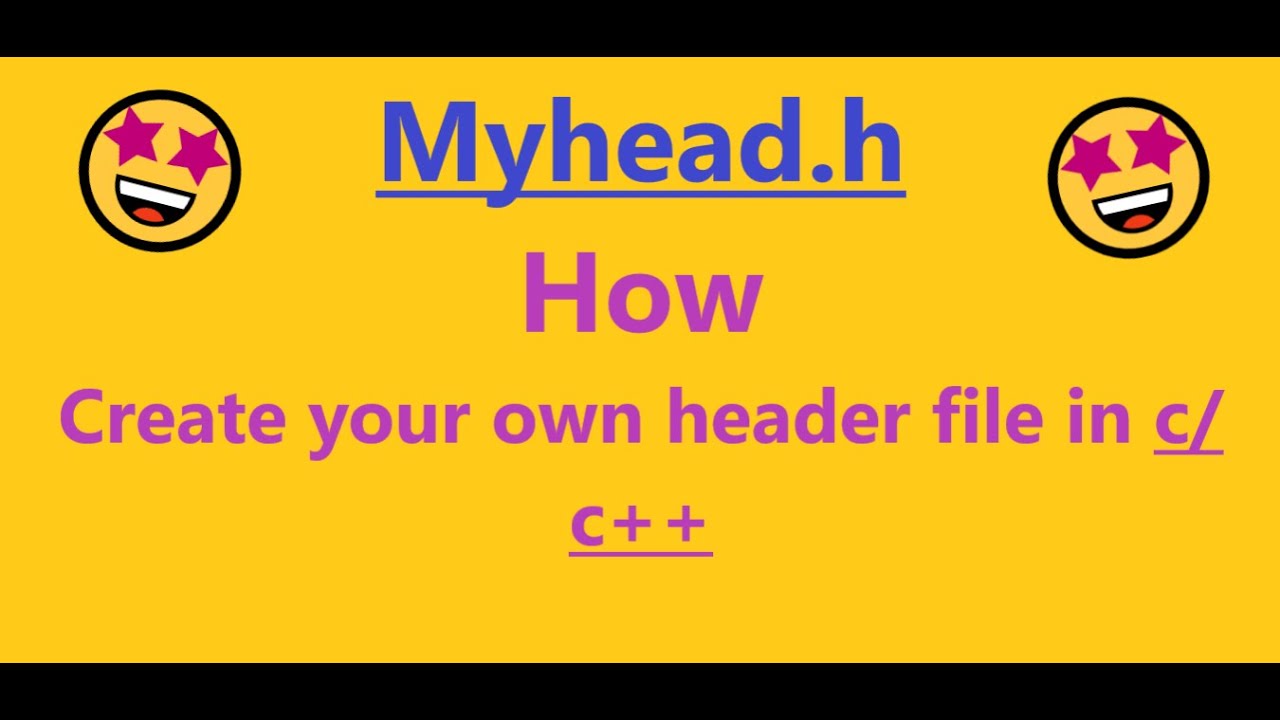 How Create Header H File For C C Youtube
