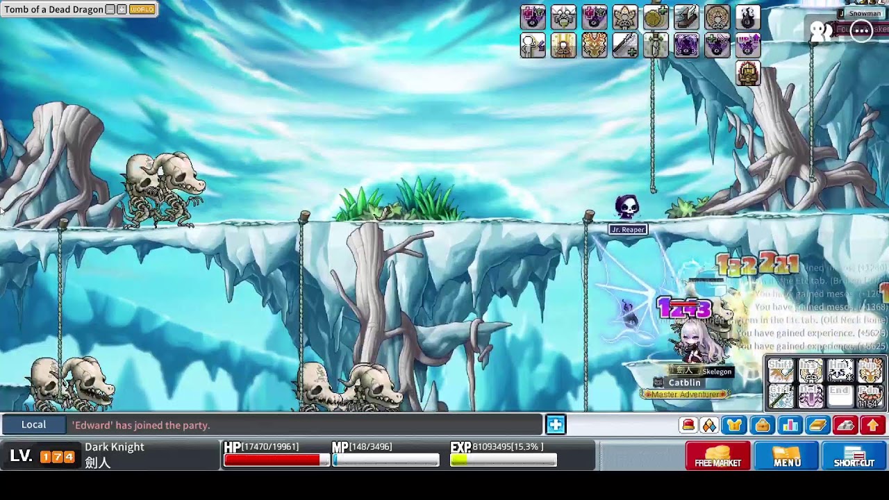 Mapleworld artale N.A 厭倦練功症候群 174黑騎士 19點龍王連7 - YouTube