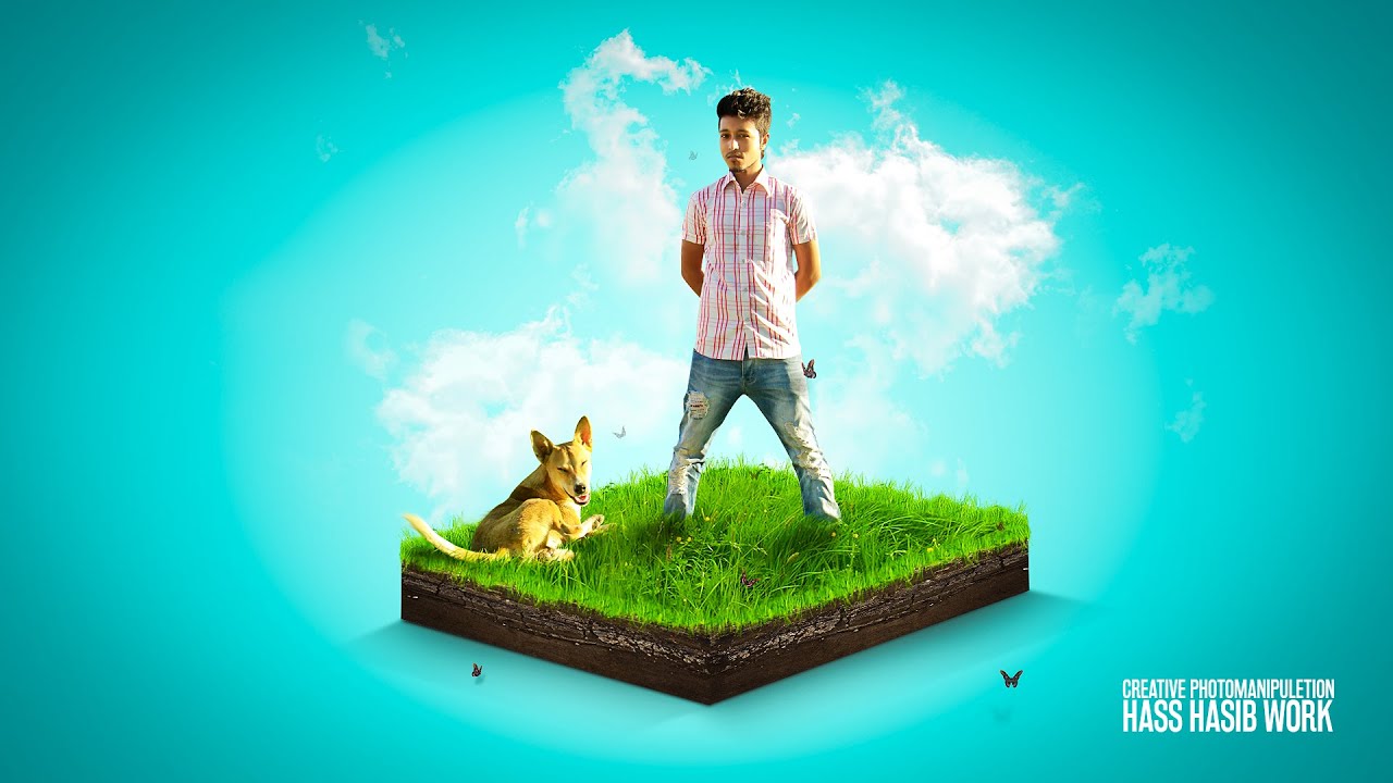 Photoshop Photo Manipulation Tutorial | Hass & Dog On Pieces Of ...
