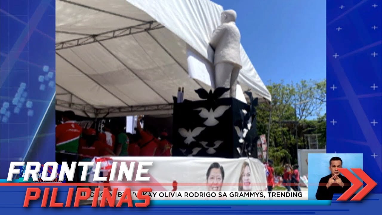 Rebulto ni Ninoy Aquino sa Tarlac City, tinakpan ng tolda sa BBM-Sara ...