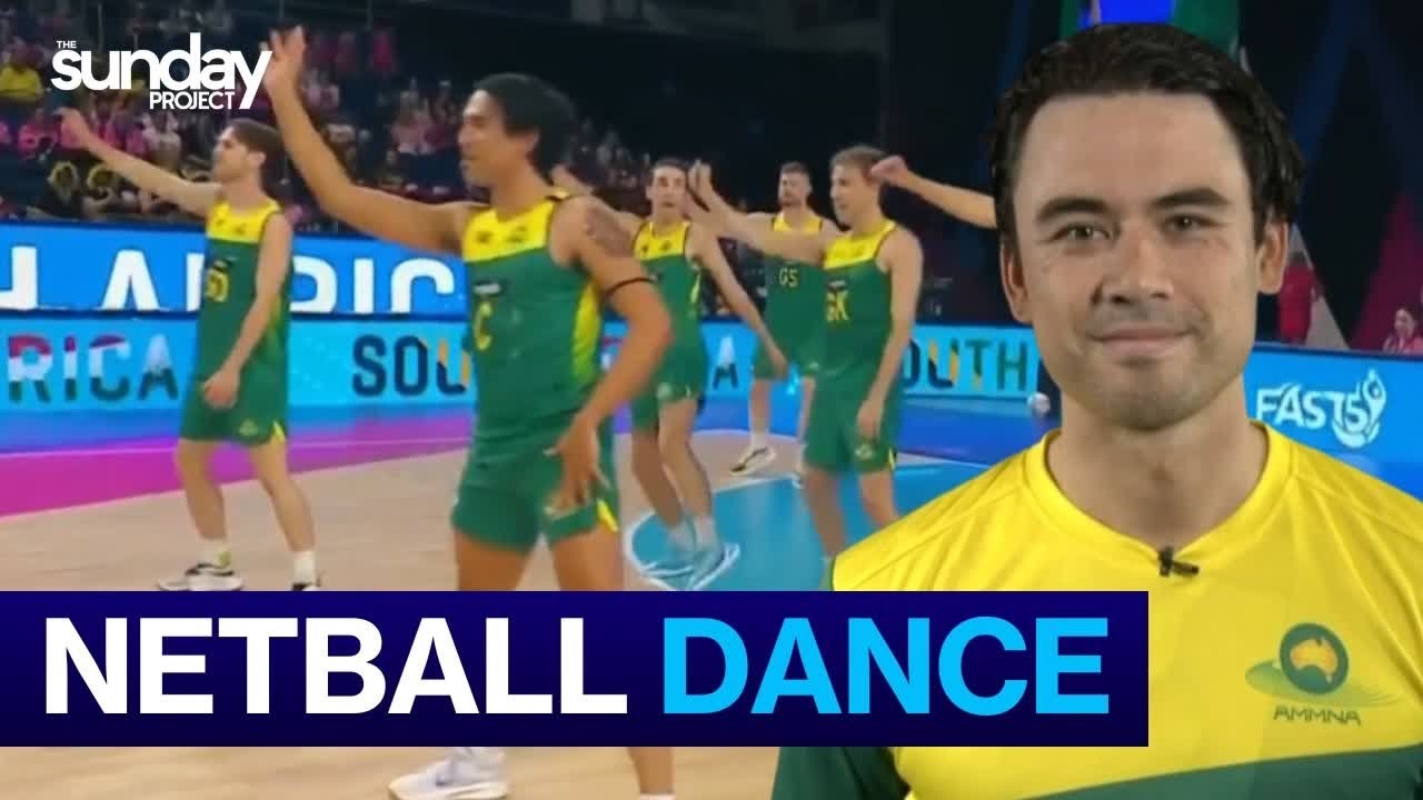 Aussie Men's Netball Team Puts On Pre-Match Show - YouTube