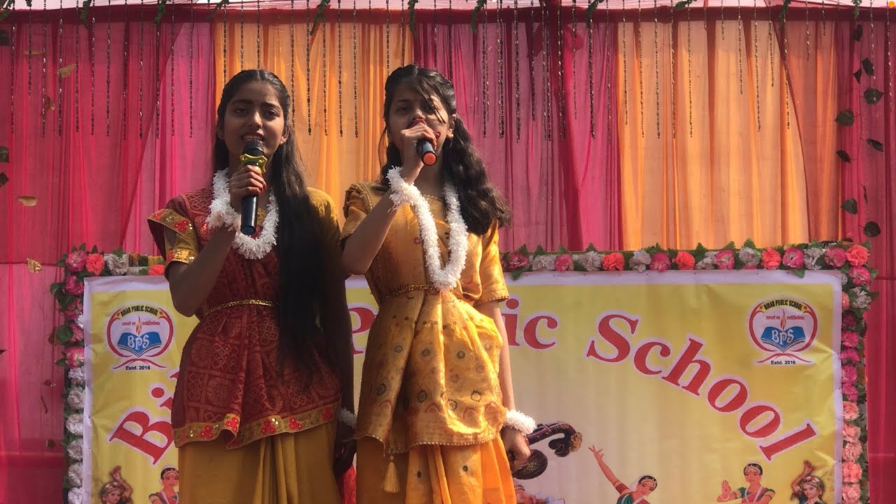#BIHAR_PUBLIC_SCHOOL #Sawagat_geet in Saraswati puja program by:- Sonali & Anokhi - YouTube