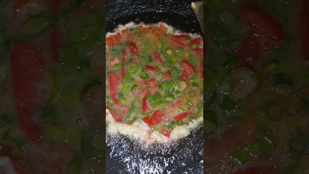 Egg mumlet with onion flower & tomato #view #bengali #cooking #channel ...