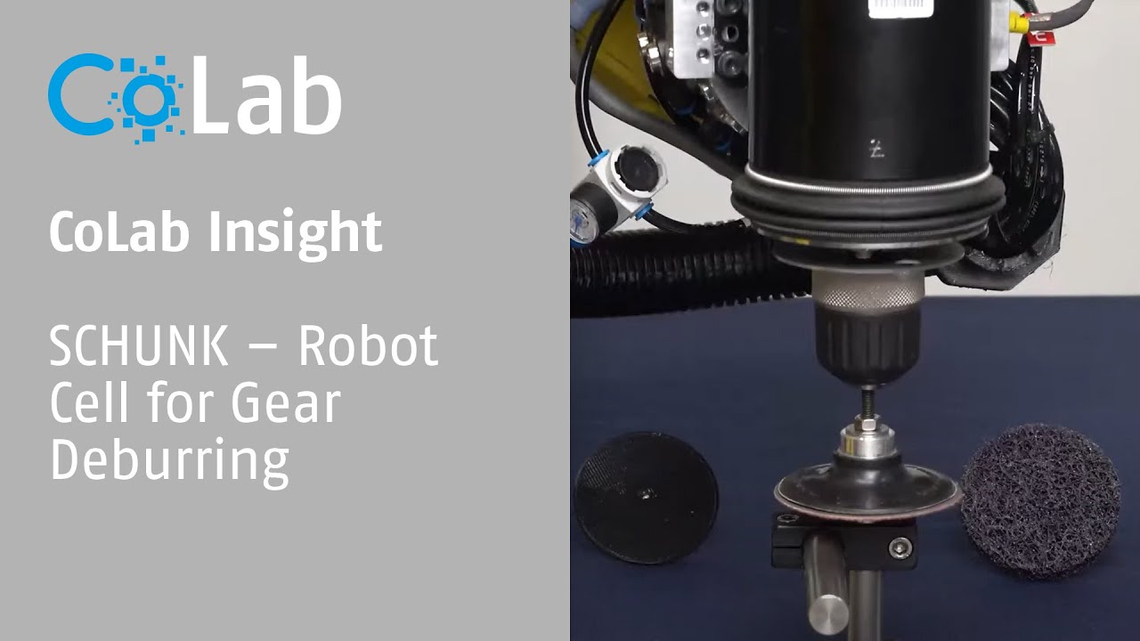 Insights into the CoLab: SCHUNK – Robot Cell for Gear Deburring - YouTube
