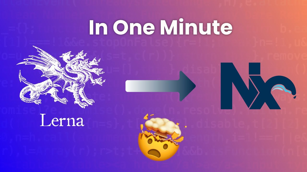 Migrate from Lerna to Nx under 1 min. using 'useNx' - YouTube