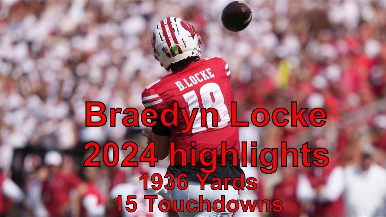 Braedyn Locke is in the portal! 2024 highlights | Wisconsin Transfer QB ...