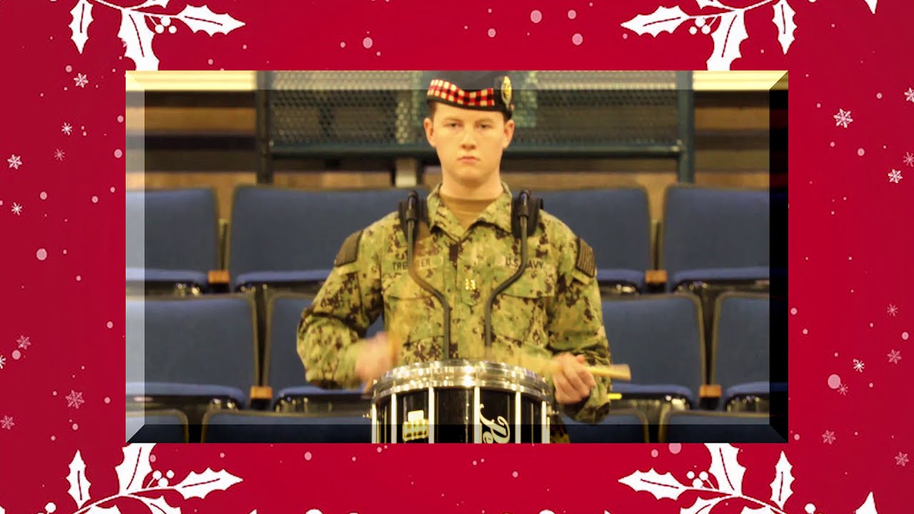USNA Pipes & Drums: "The Little Drummer Boy" - YouTube