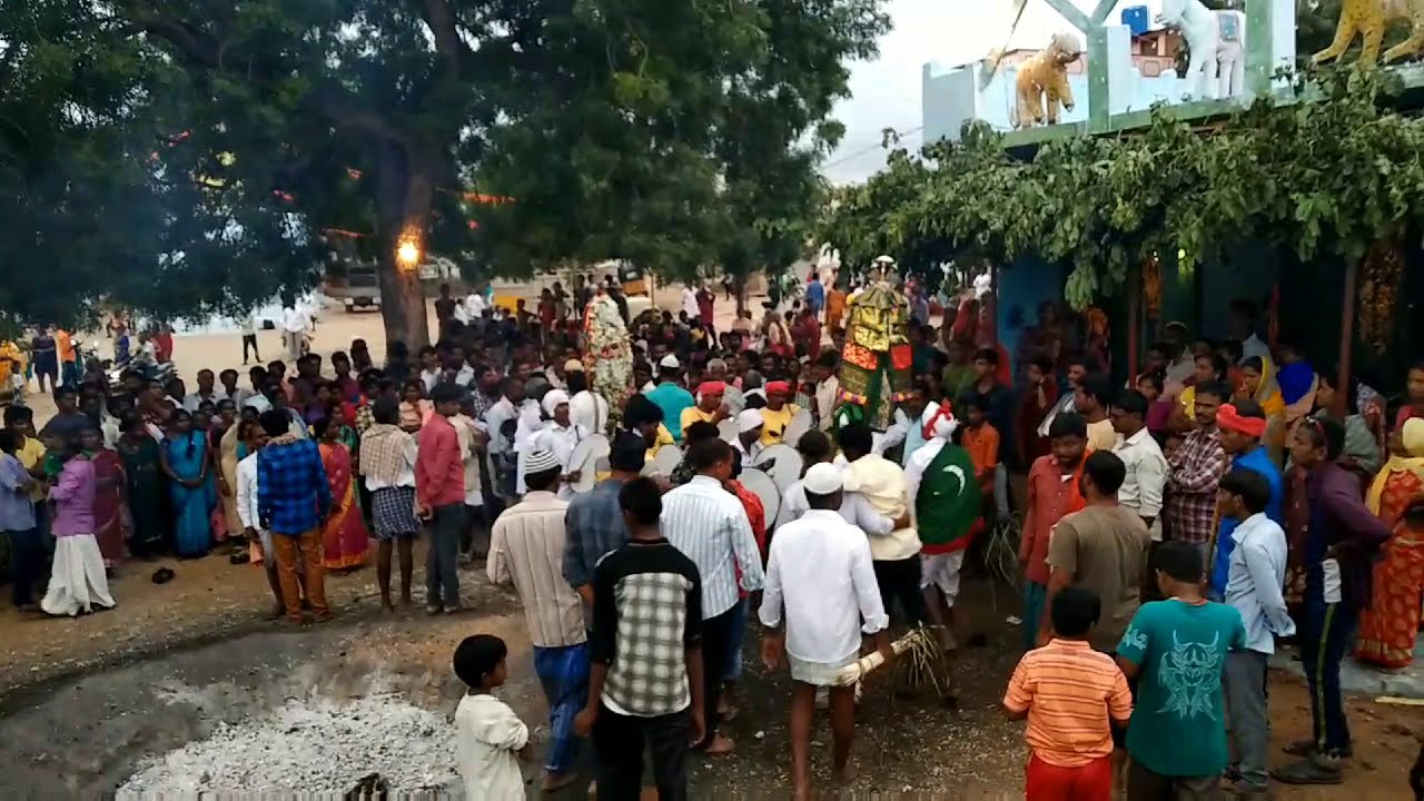 Muhharam celebrations in kondapur village (pirla panduga) - YouTube