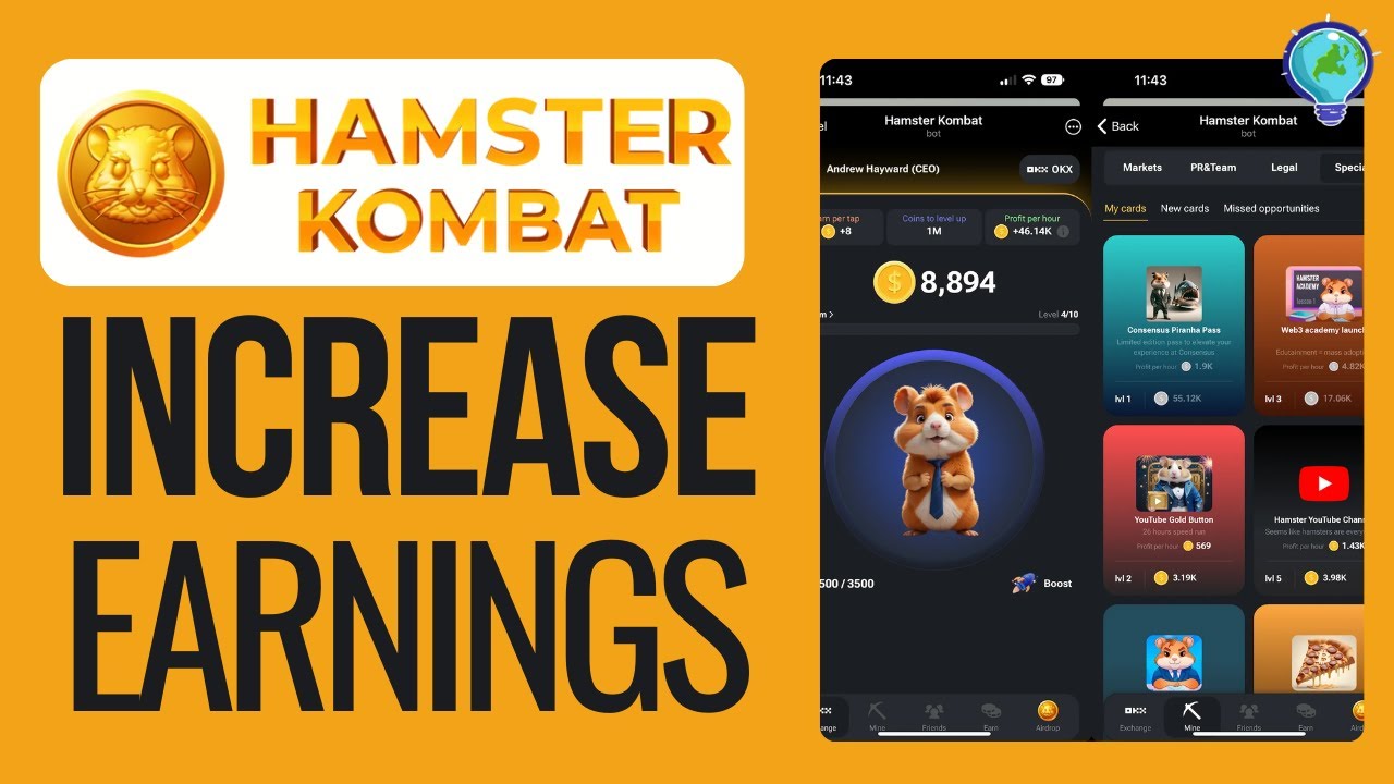 How to Increase Earnings in Hamster Kombat App (easy method) - YouTube