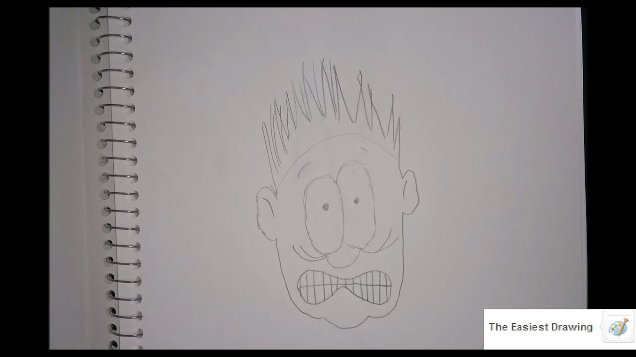 How to draw a frightened face in 1 min. - YouTube