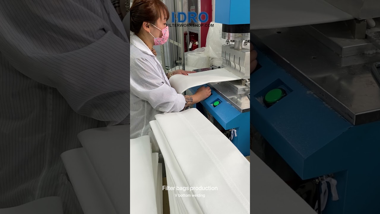 INDRO-filterworkshop-liquid filtration filter bag production-"V" bag ...