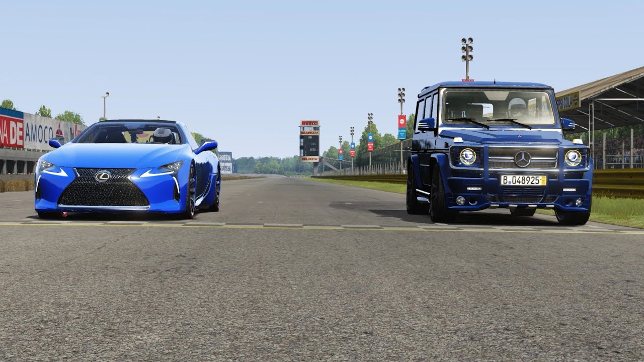 Lexus LC500 vs Mercedes-Benz AMG G65 W463 at Monza Full Course - YouTube