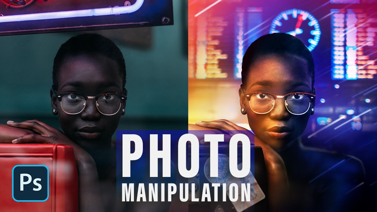 PHOTO MANIPULATION | NEON EFFECT PHOTOSHOP - YouTube