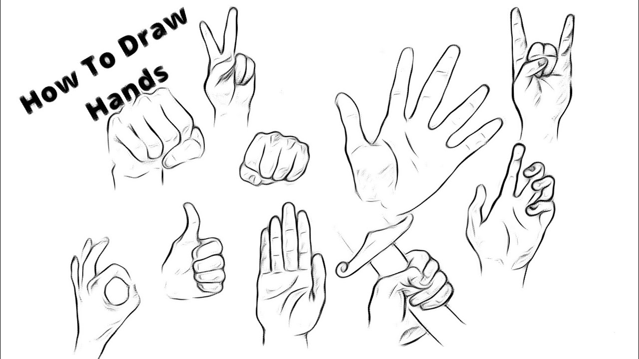 How to Draw HANDS and HAND POSES! - YouTube