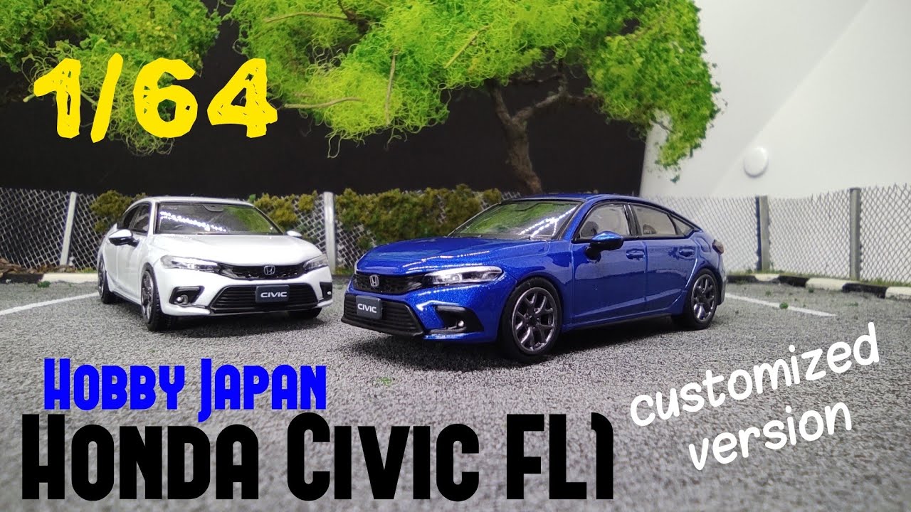 1/64 Honda Civic FL1, the 11th Gen Civic (Blue & White) by Hobby Japan ...