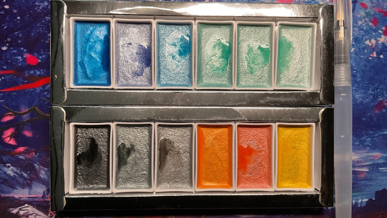 Cheap metallic watercolours from B&M | Adult Colouring - YouTube