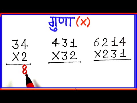 Multiply Kaise Karte hai, Guna ke Sawal, Multiplication, gunakar, guna ganit, How to Multiply