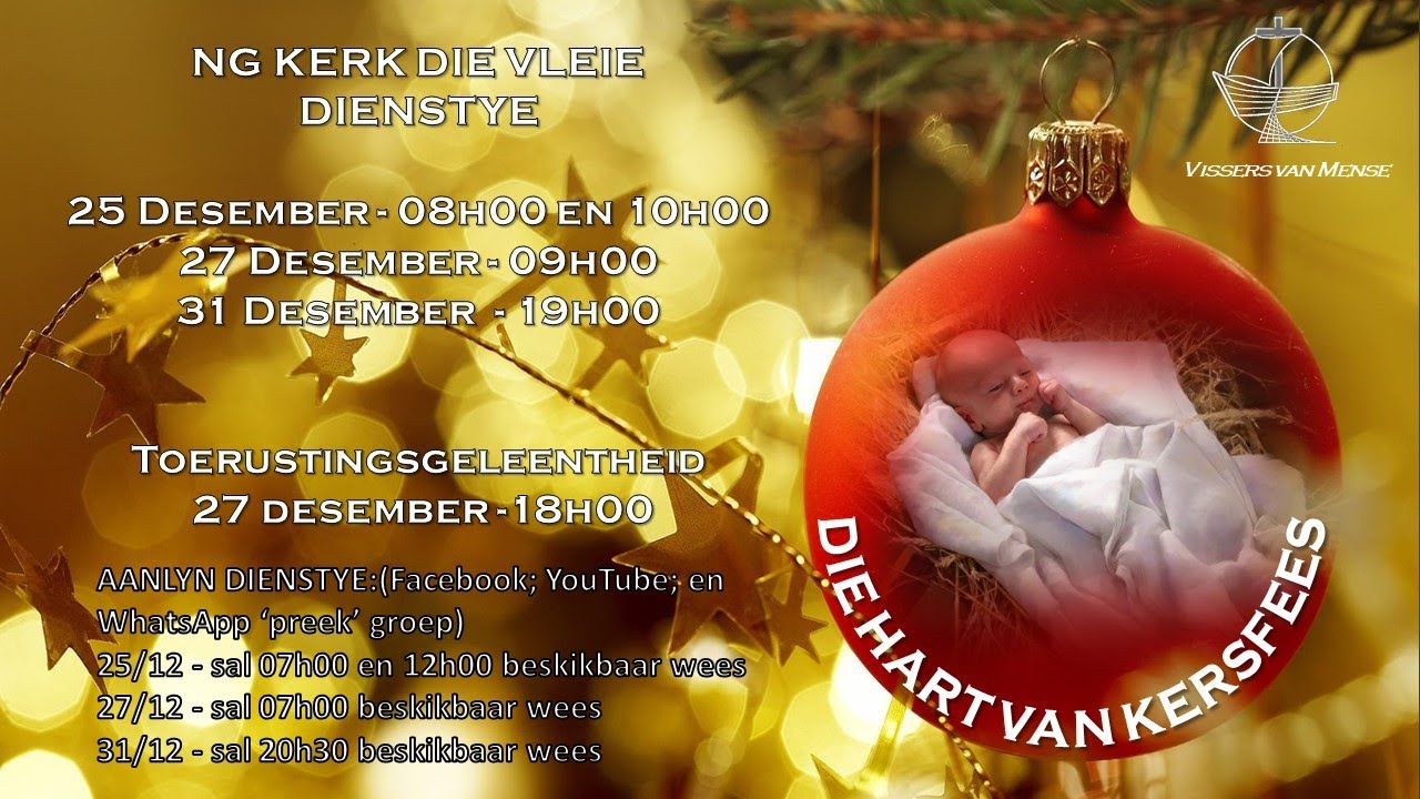 Kersdagdiens - NG Kerk Die Vleie - Ds Dawie le Roux - YouTube