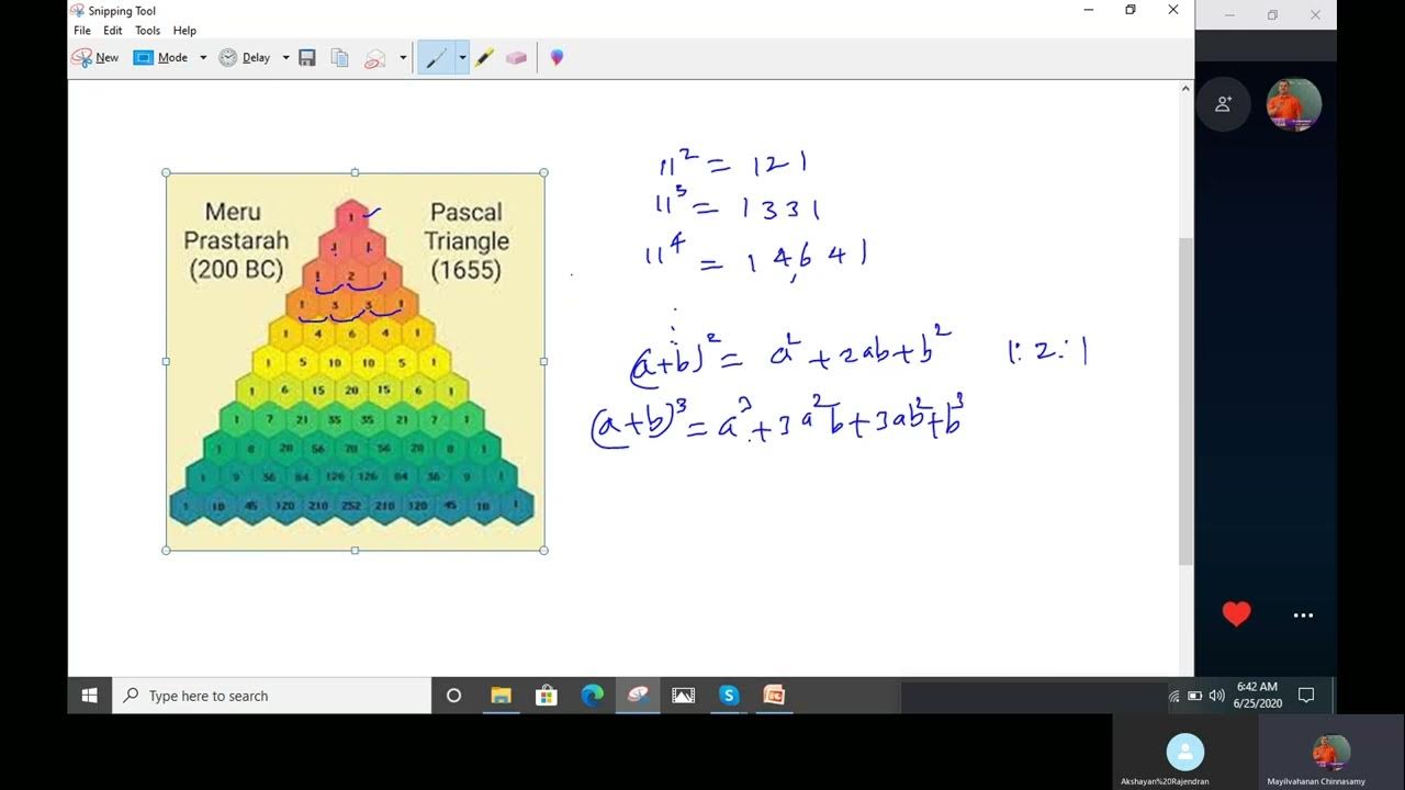 application of pascal triangle or meru prastha - YouTube