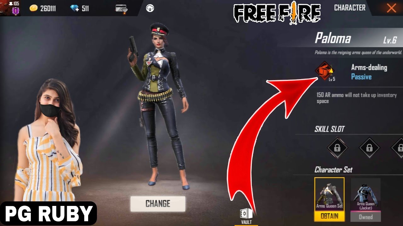 Paloma//Character Ability and Skills Full Detail In Garena free fire ...
