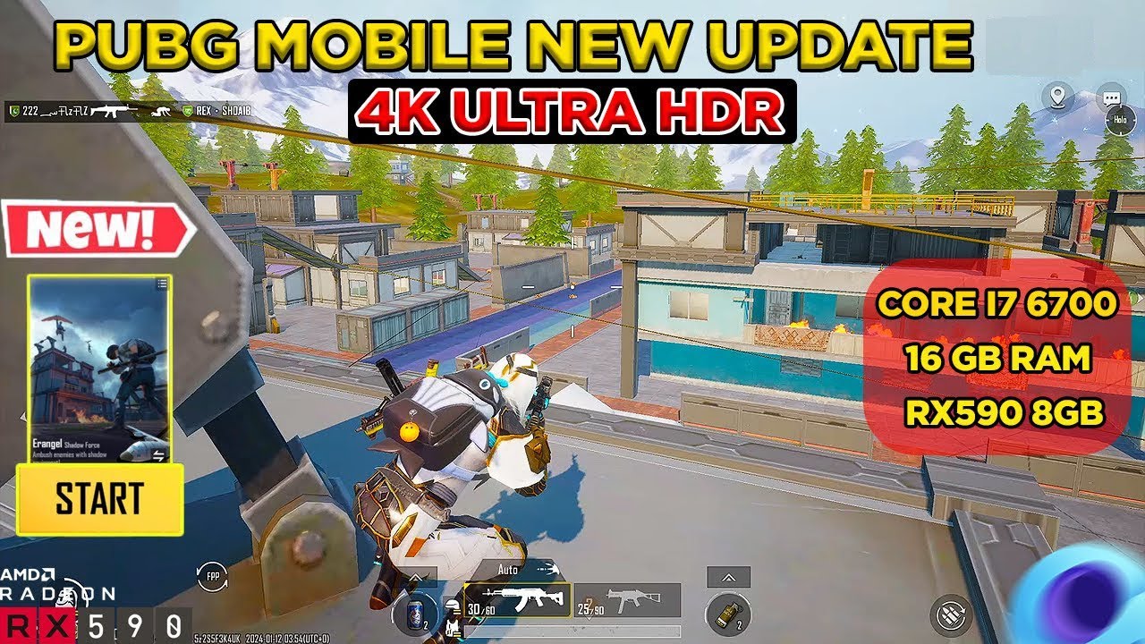 PUBG MOBILE Test on Core i7 6700 | RX 590 8GB | 90FPS 2K Ultra HDR ...