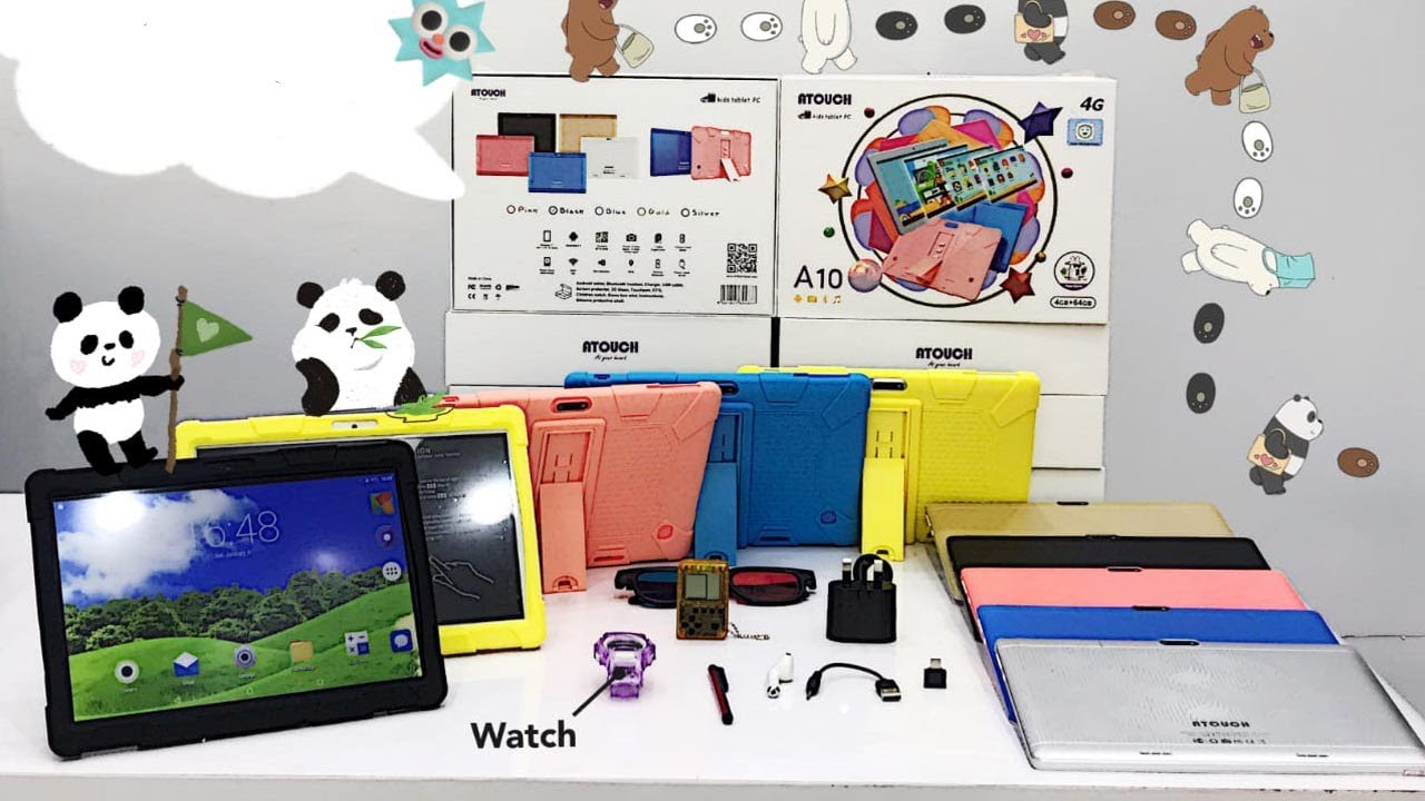 Atouch A10 Kids Tablet 10.1 Inch Display, 64GB, 4GB RAM, 4G LTE ...