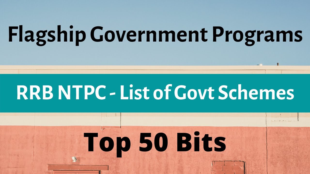 RRB NTPC Flagship Government Programs Bits in Telugu | List of ...