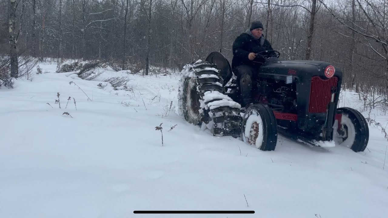 Playing in the snow with the half track! - YouTube