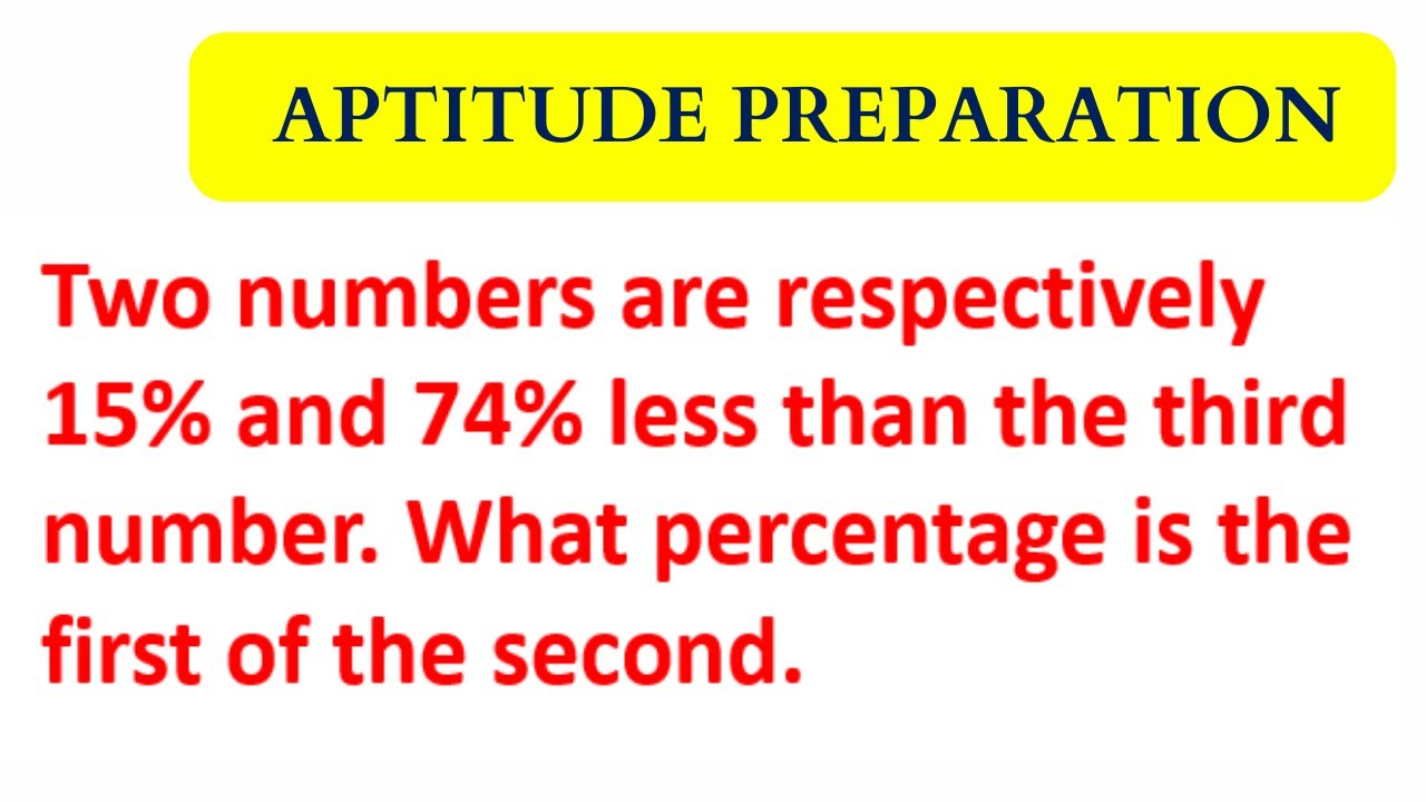 Two numbers are respectively 15% and 74% less than the third number ...