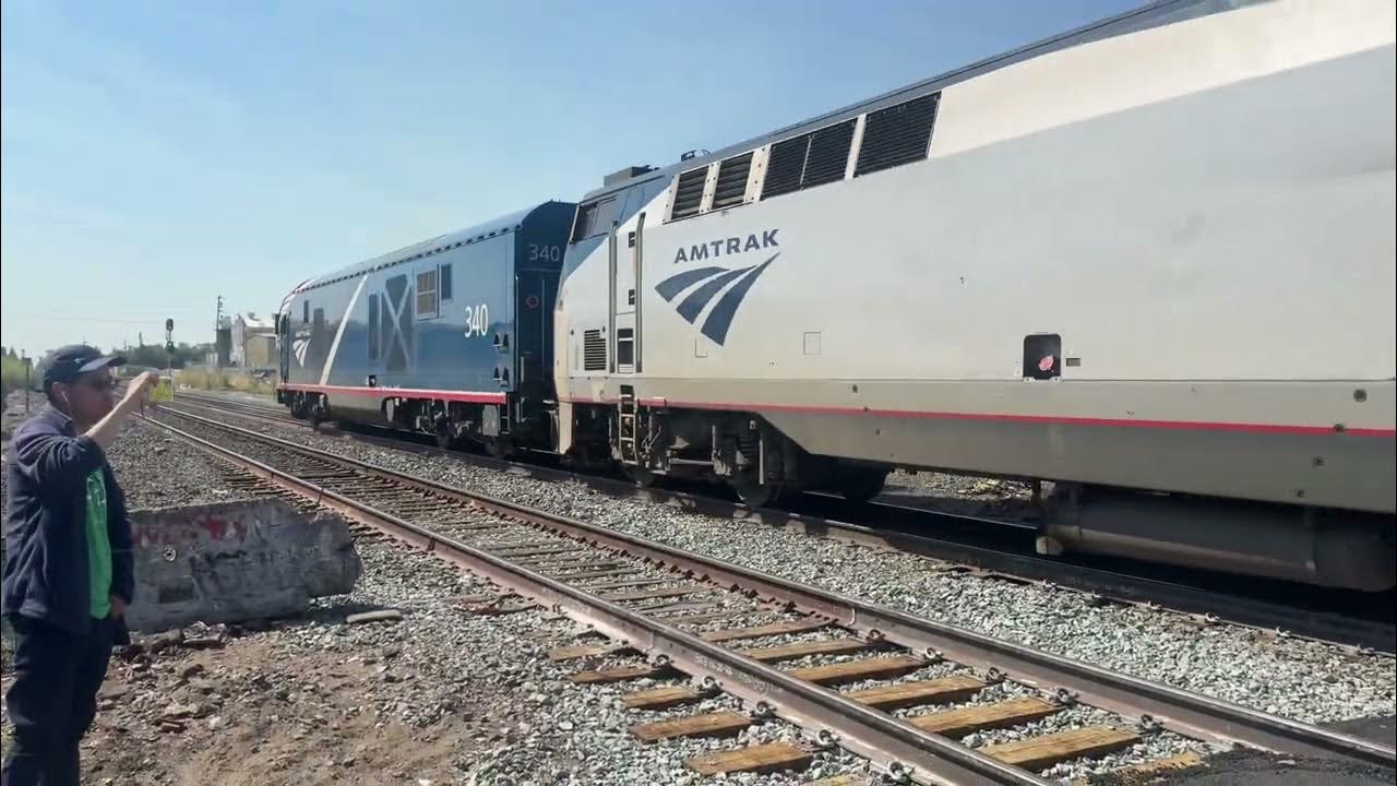 Amtrak Coast Starlight Train #11 going by 98th Ave in Oakland Ca Thursday Morning - YouTube