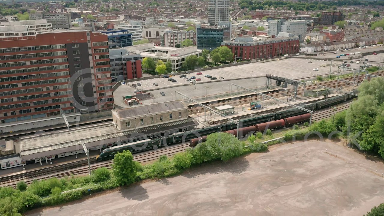 Swindon Railway Station From Above - THIS FOOTAGE IS FOR SALE. - YouTube