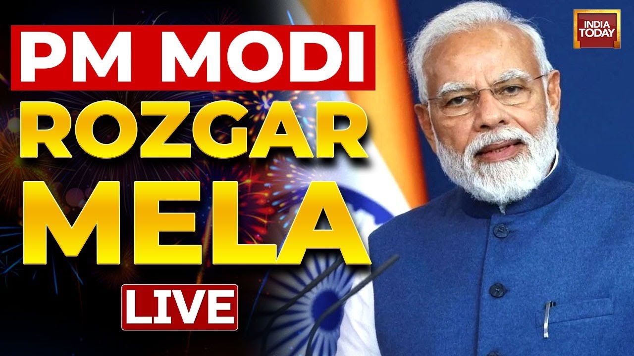 PM Modi LIVE: PM Speech Live | PM To Launch Rozgar Mela । 10 Lakh Jobs ...
